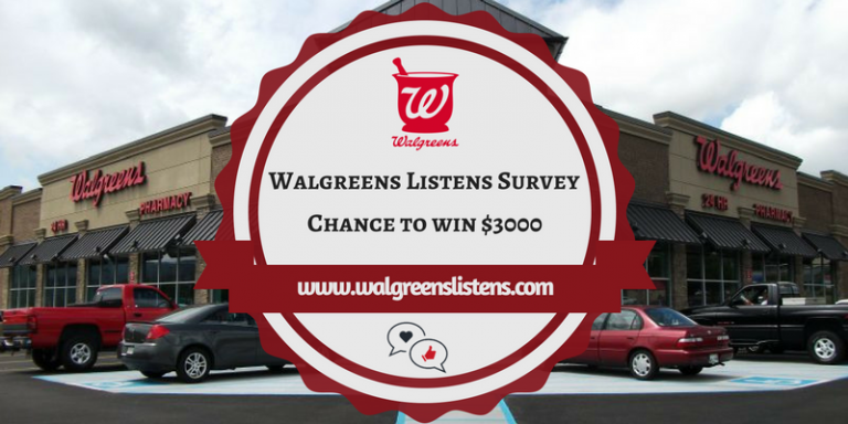 Walgreens listens survey offers $3000 cash