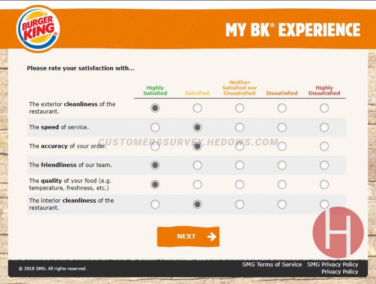 My BK Experience - Win a Free Whooper With Burger King Survey